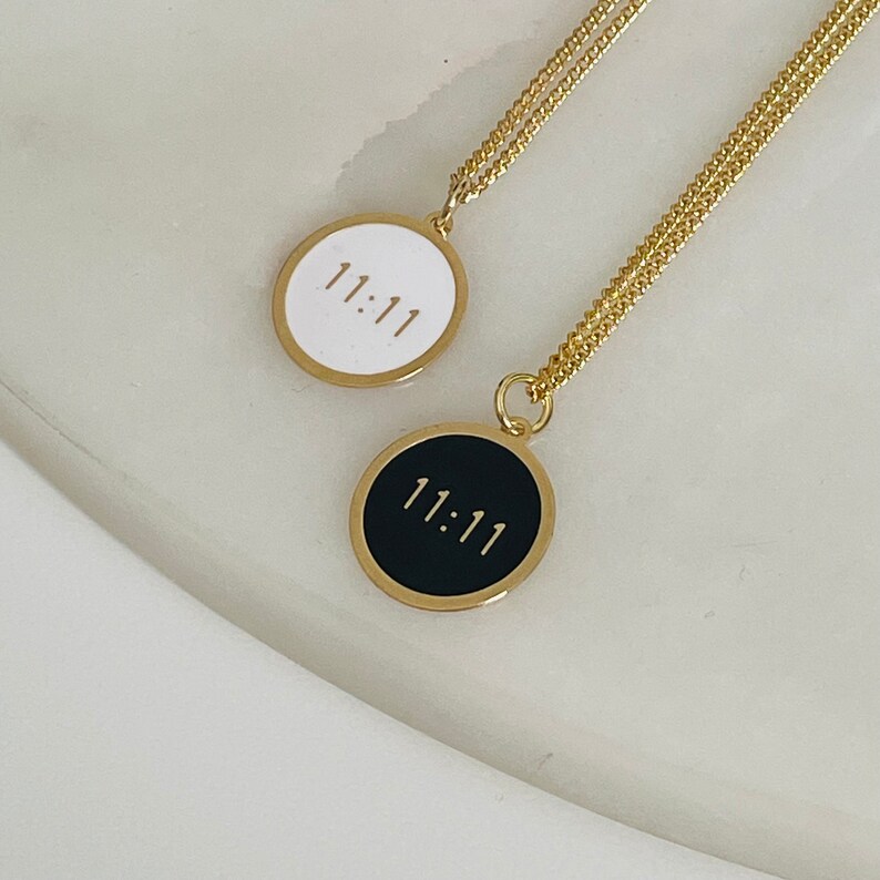 1111 Angel Number Necklace Spiritual Gift 11:11 Charm - Etsy