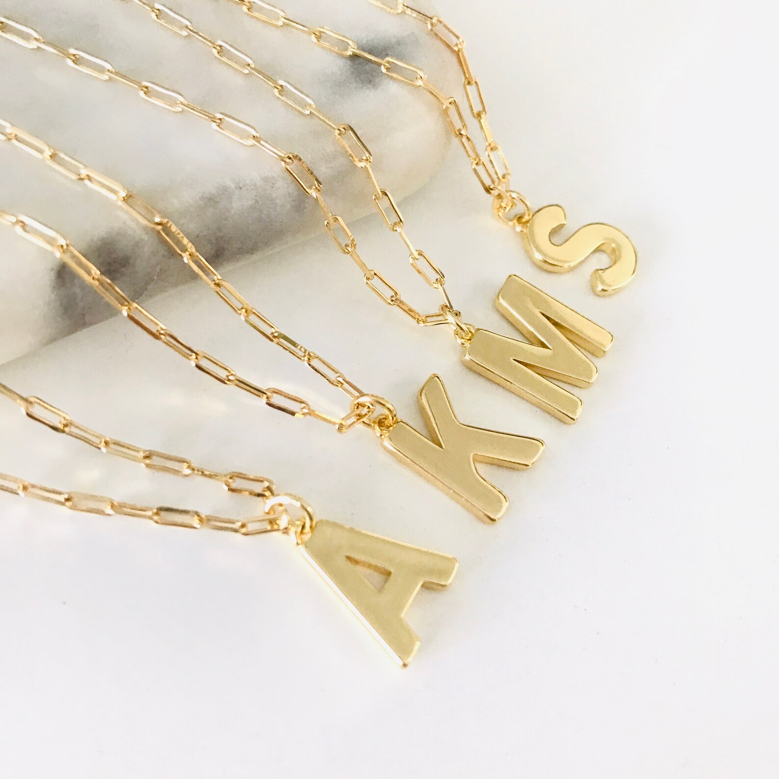 Gold Initial Necklace Custom Necklace Personalised Jewellery | Etsy