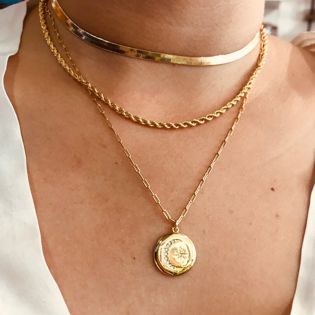 Gold Layered Necklaceset of 3 Necklacesstacking - Etsy