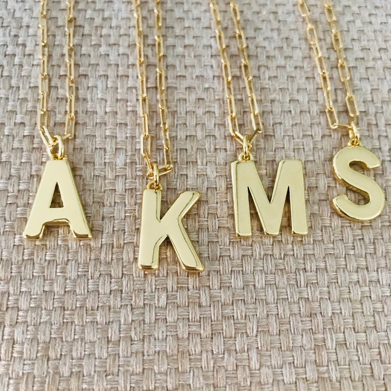 Gold Initial Necklace Custom Necklace Personalised Jewellery | Etsy