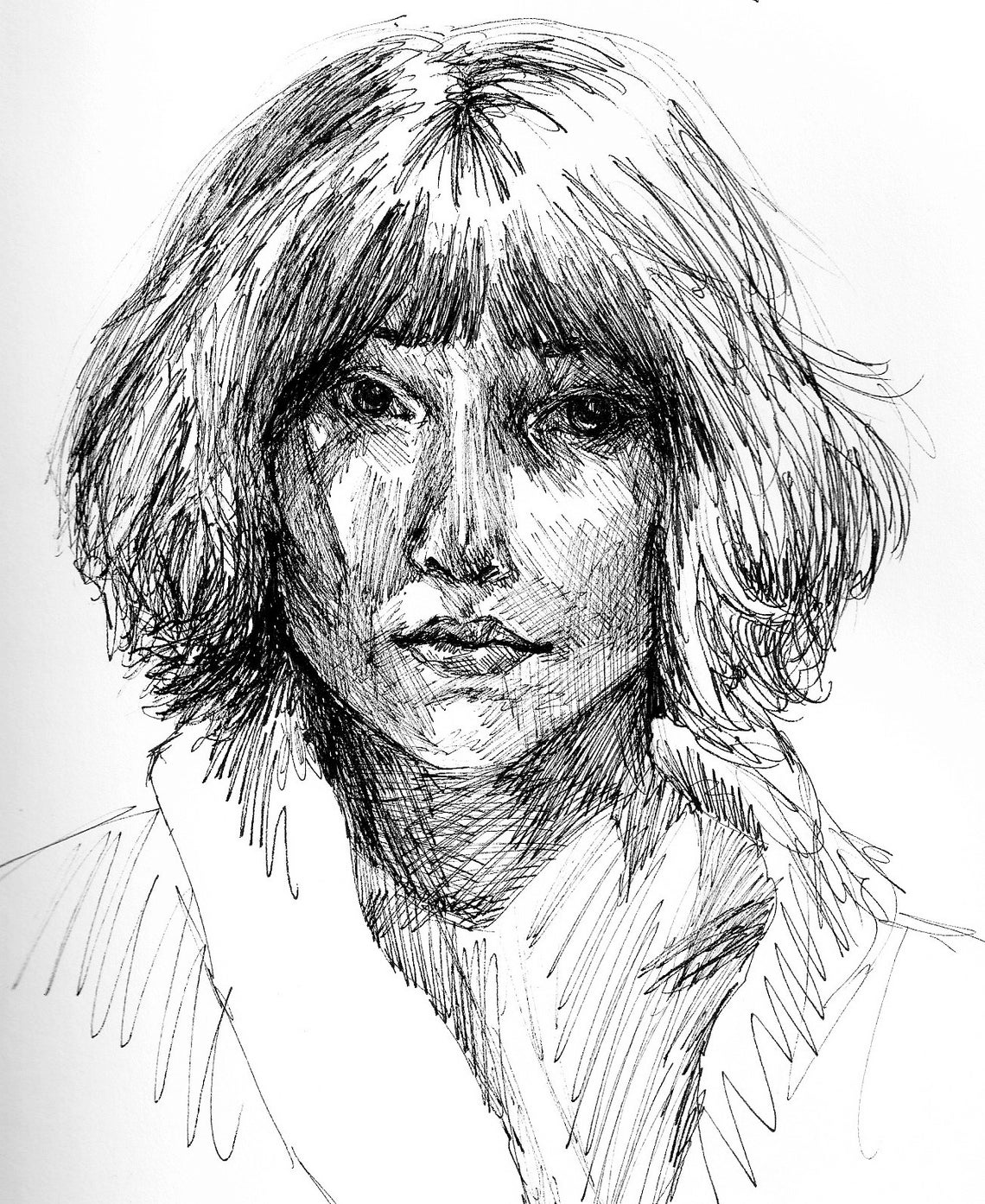 Pen and Ink Portrait - Etsy