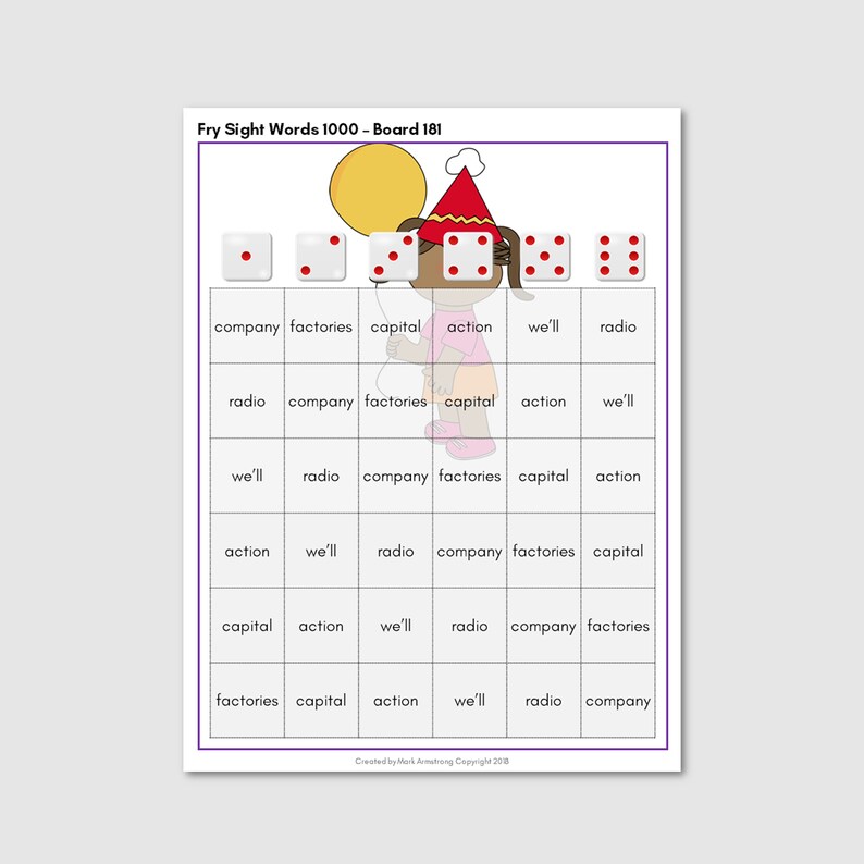 Fry 1000 (10th Hundred) Sight Word Bingo, Flashcards, Dominoes, UNO ...