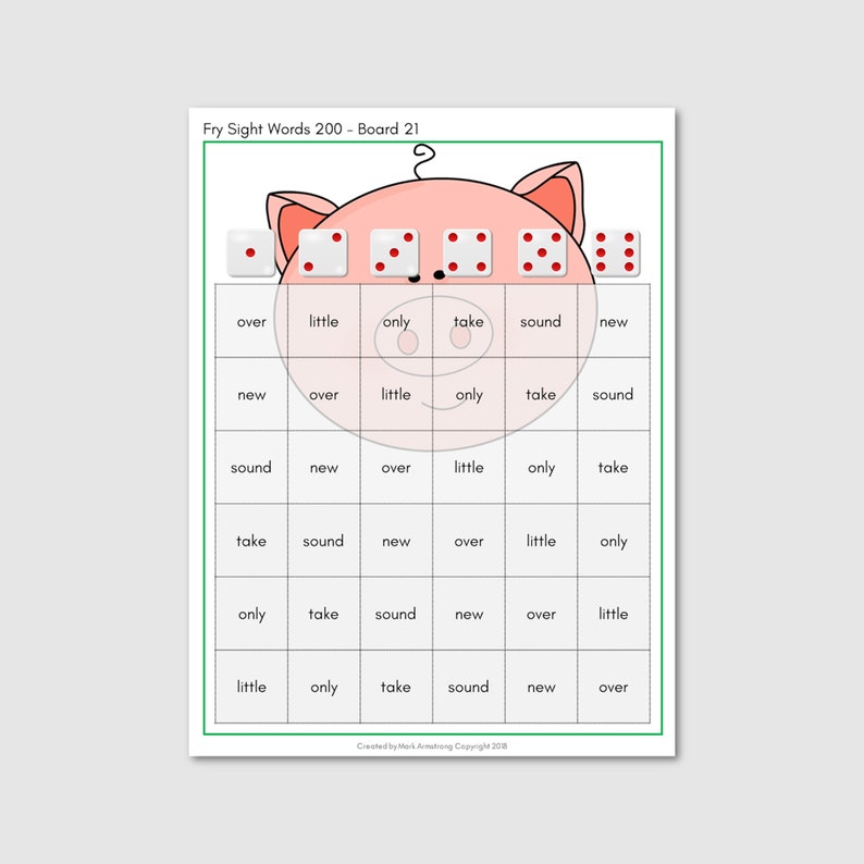 Fry 200 Sight Word Bingo, Flashcards, Dominoes, UNO, Jenga, Checkers ...