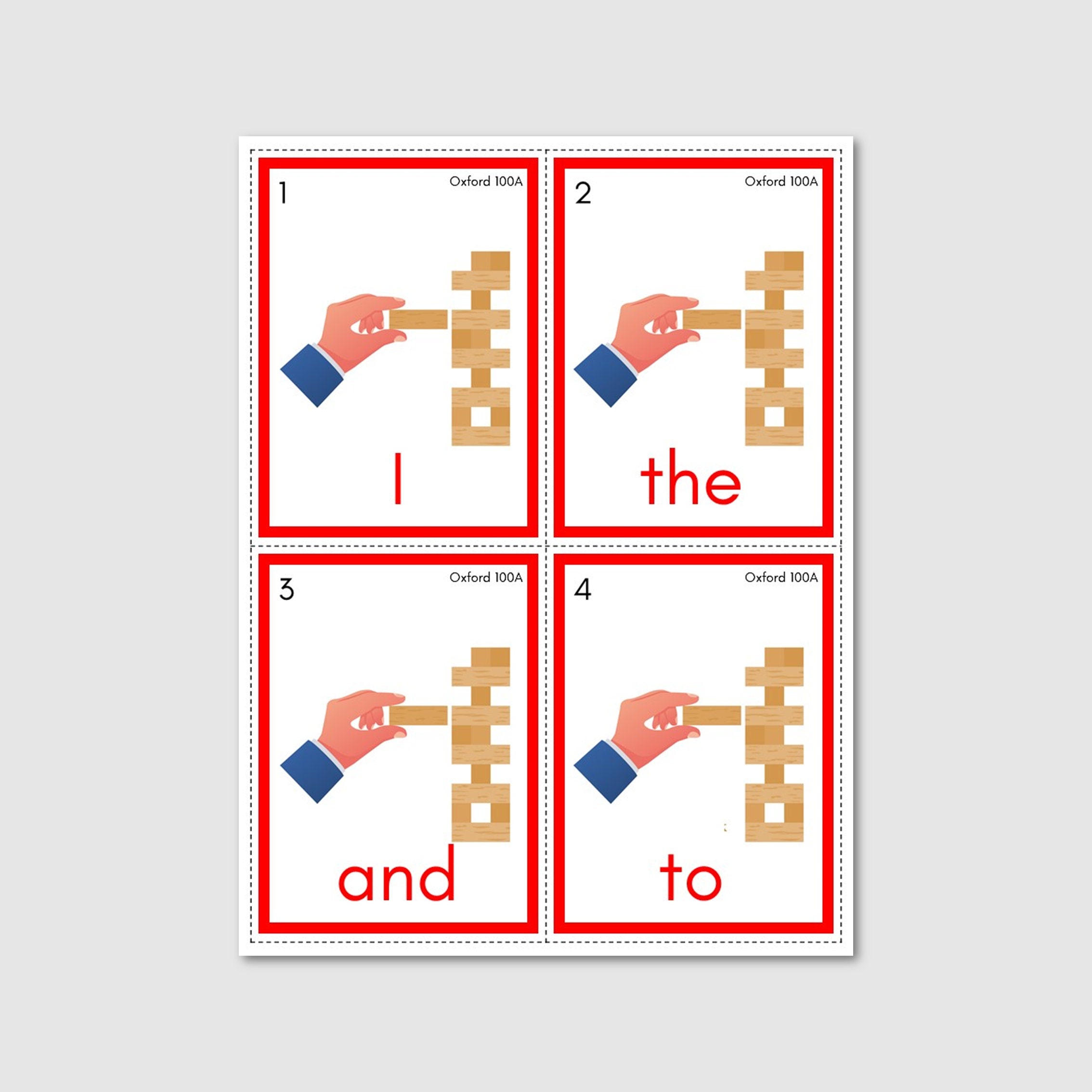 Oxford 100 Sight Word Bingo Flashcards Dominoes UNO Jenga - Etsy