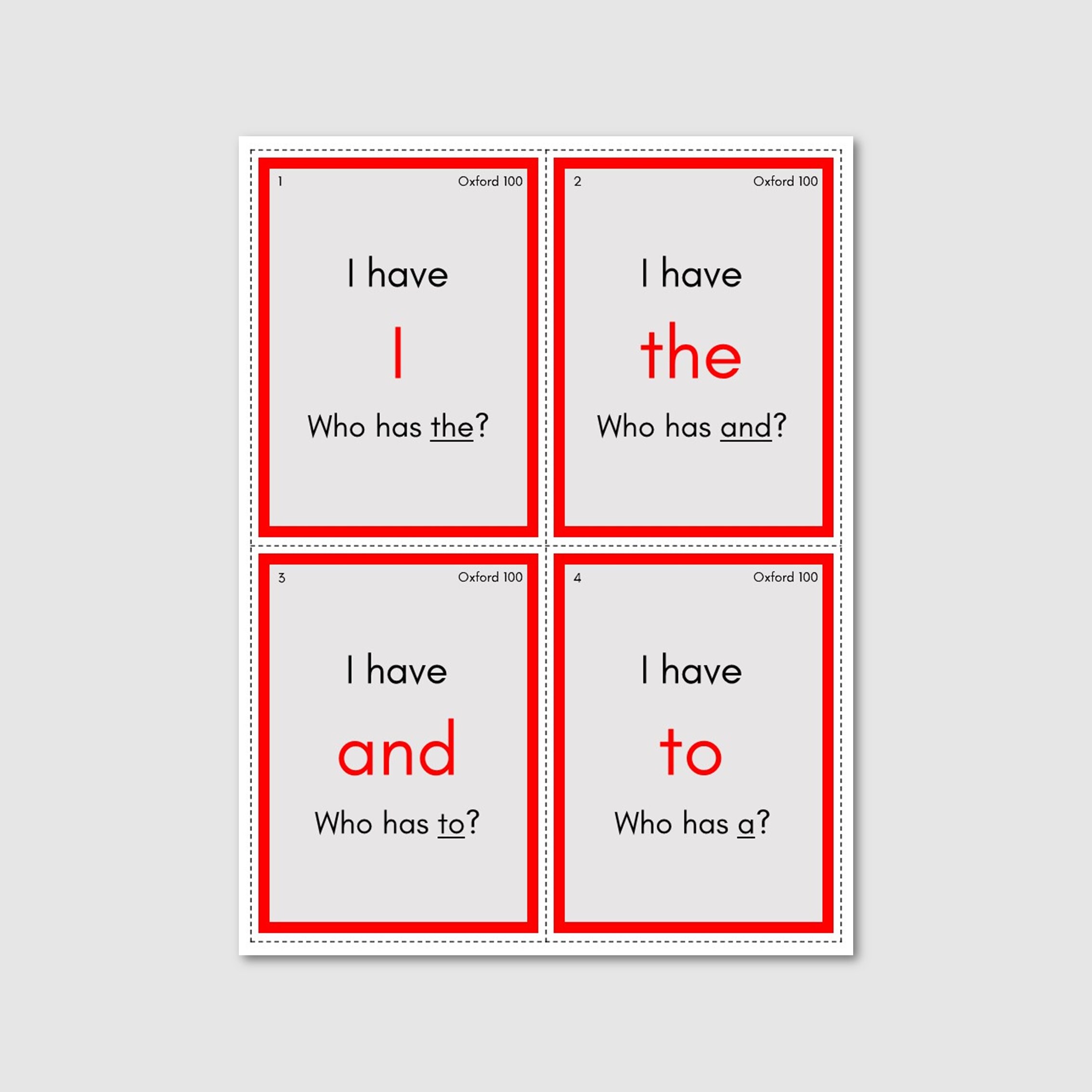 Oxford 100 Sight Word Bingo Flashcards Dominoes UNO Jenga - Etsy