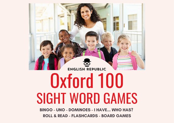 Oxford 100 Sight Word Bingo Flashcards Dominoes UNO Jenga | Etsy
