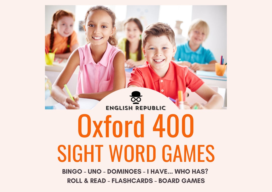 Oxford 400 Sight Word Bingo, Flashcards, Dominoes, UNO, Jenga, Checkers ...