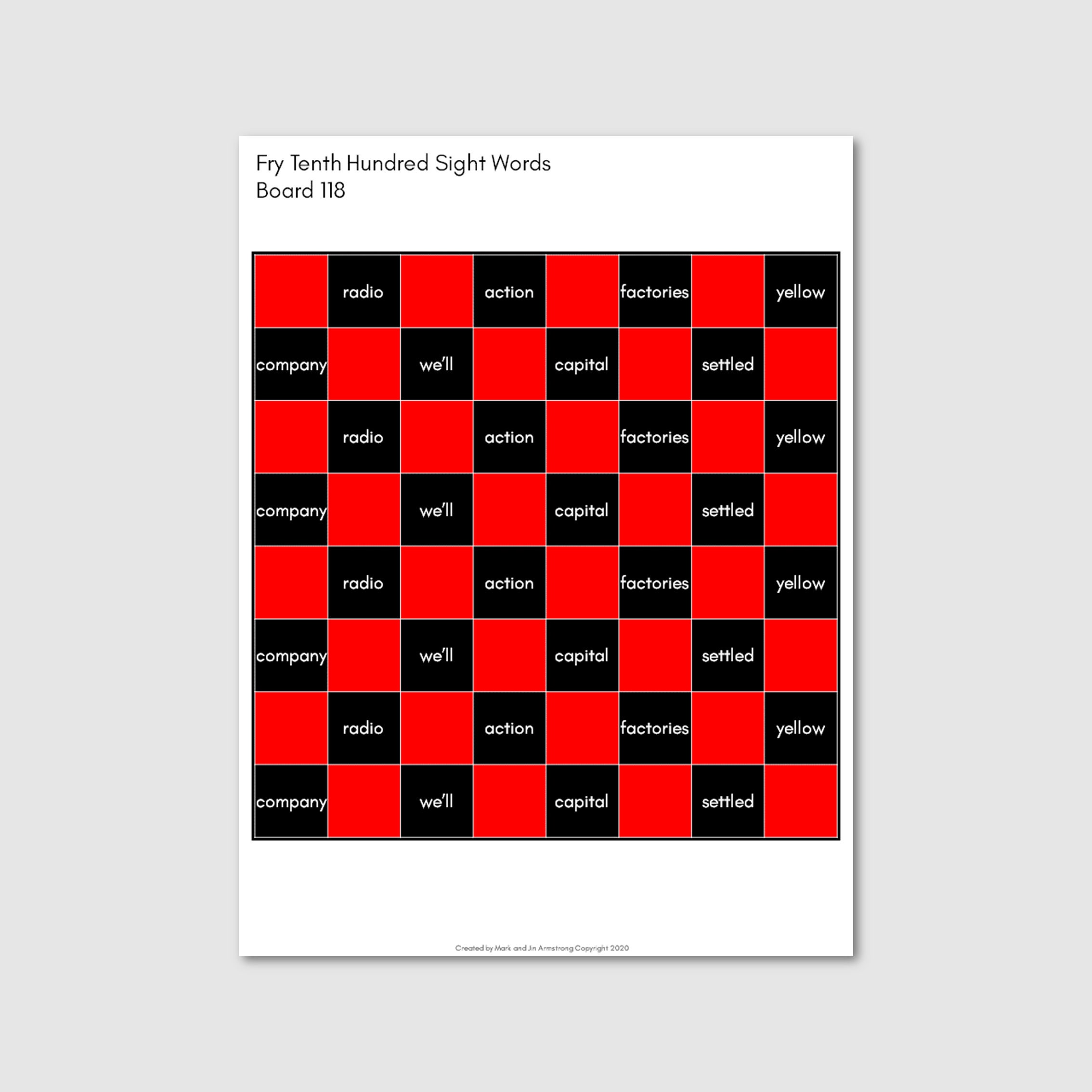 Fry 1000 (10th Hundred) Sight Word Bingo, Flashcards, Dominoes, UNO ...