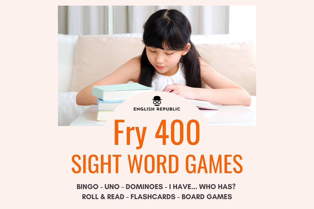 Fry 400 Sight Word Bingo, Flashcards, Dominoes, UNO, Jenga, Checkers ...