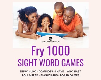 Dolch Nouns Sight Word Bingo Flashcards Dominoes UNO - Etsy UK