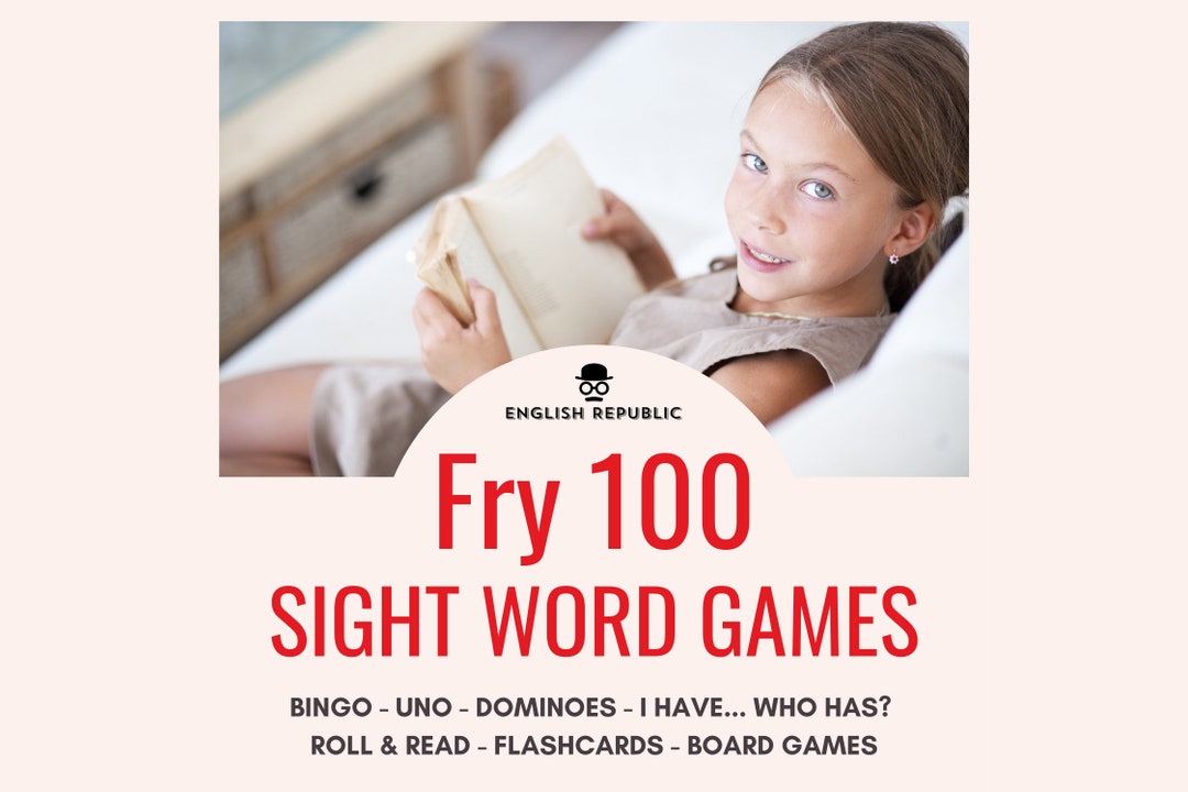 Fry 100 Sight Word Bingo, Flashcards, Dominoes, UNO, Jenga, Checkers ...