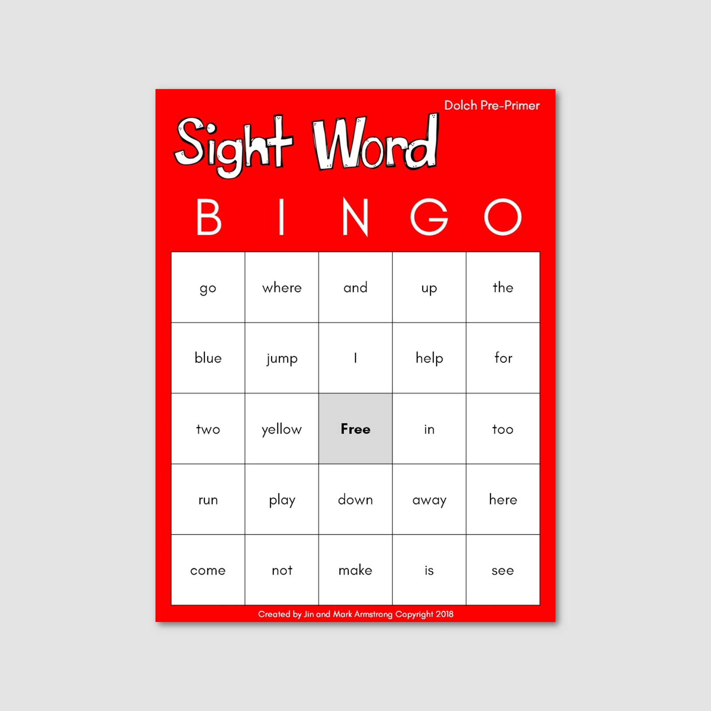Dolch Pre-primer Sight Word Bingo Flashcards Dominoes UNO - Etsy