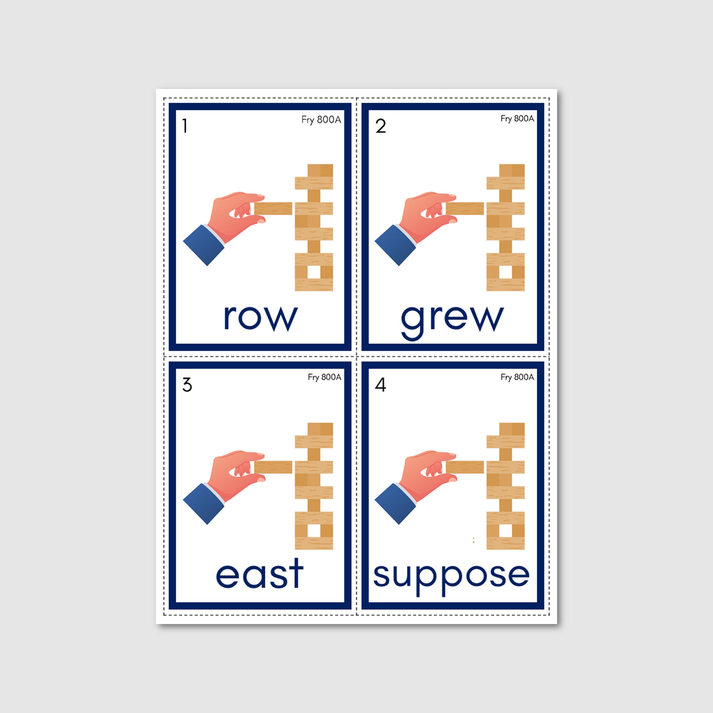 Fry 800 Sight Word Bingo Flashcards Dominoes UNO Jenga - Etsy