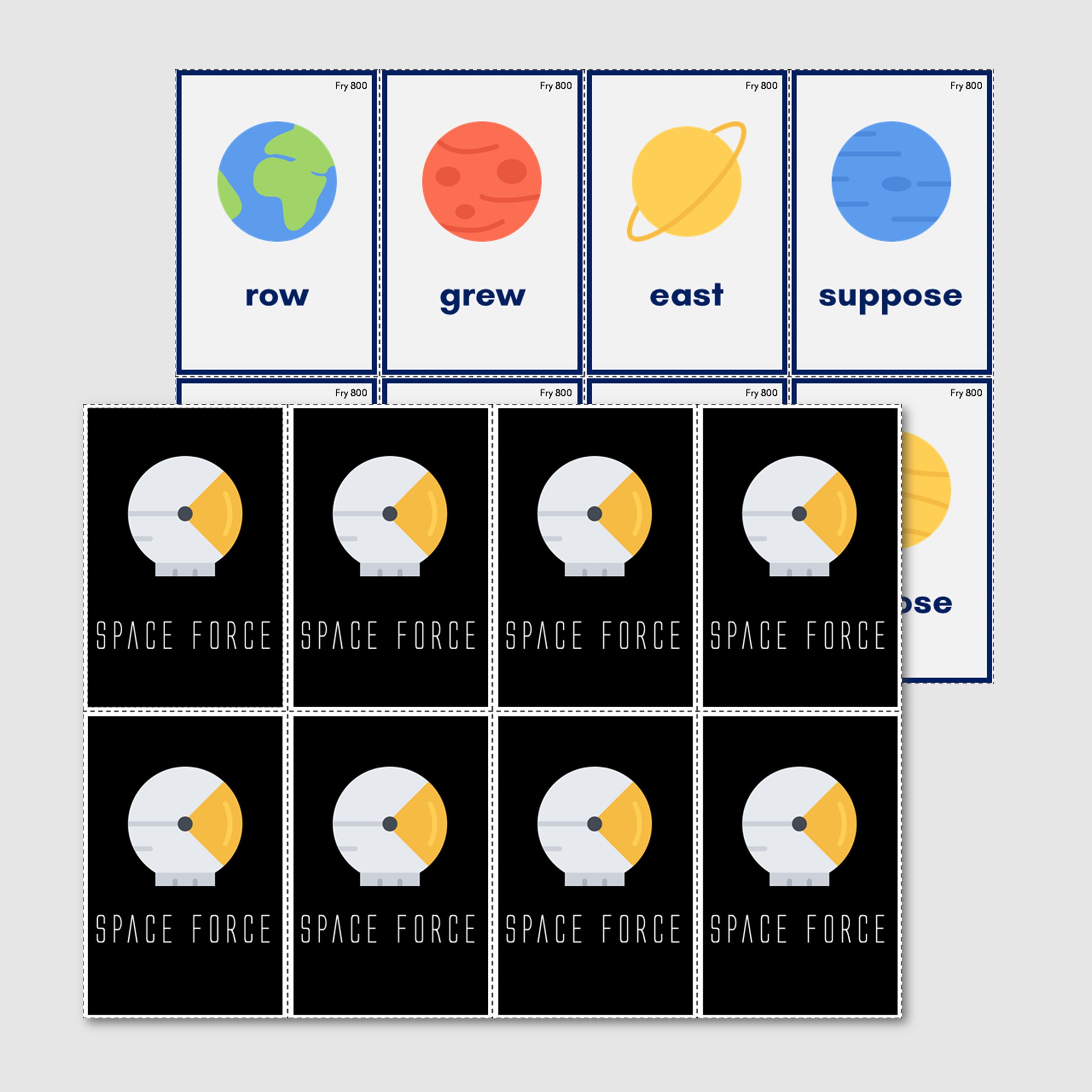 Fry 800 Sight Word Bingo Flashcards Dominoes UNO Jenga - Etsy