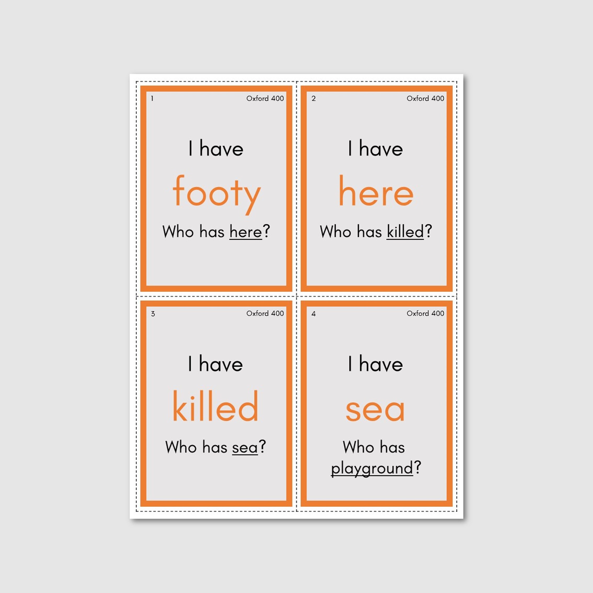 Oxford 400 Sight Word Bingo, Flashcards, Dominoes, UNO, Jenga, Checkers ...