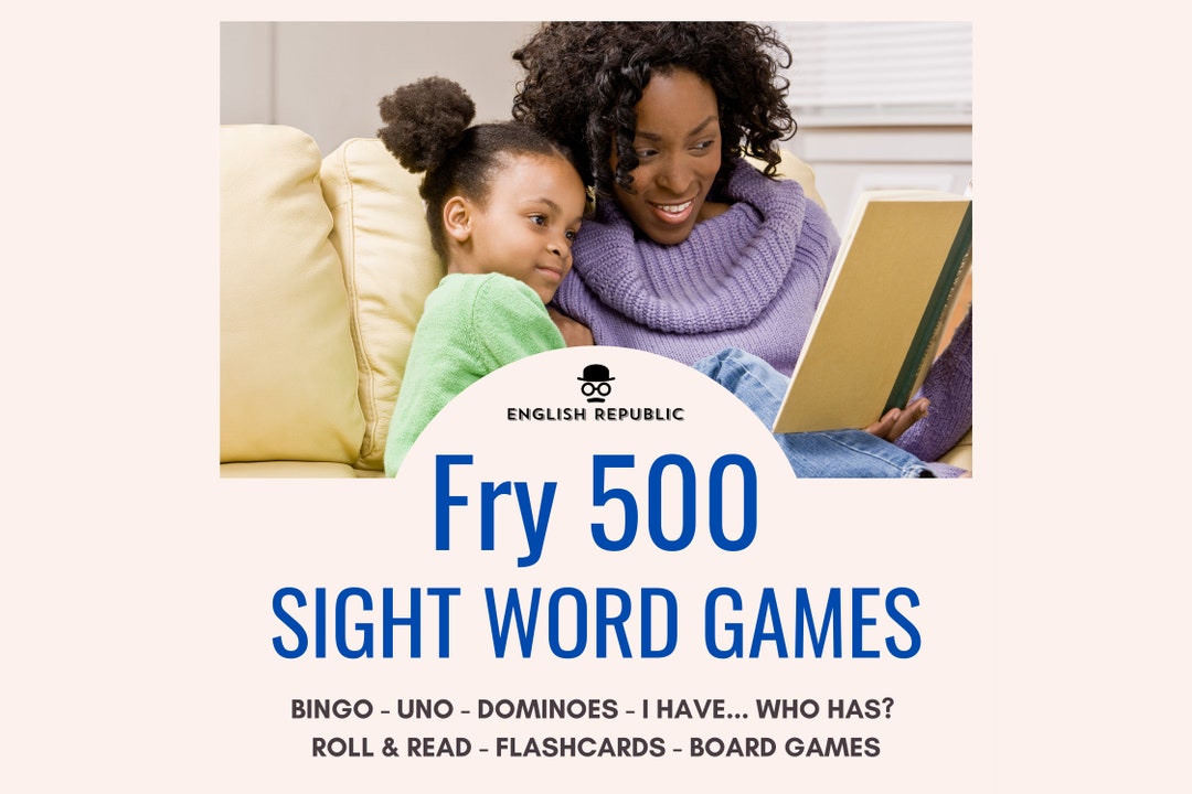Fry 500 Sight Word Bingo, Flashcards, Dominoes, UNO, Jenga, Checkers ...