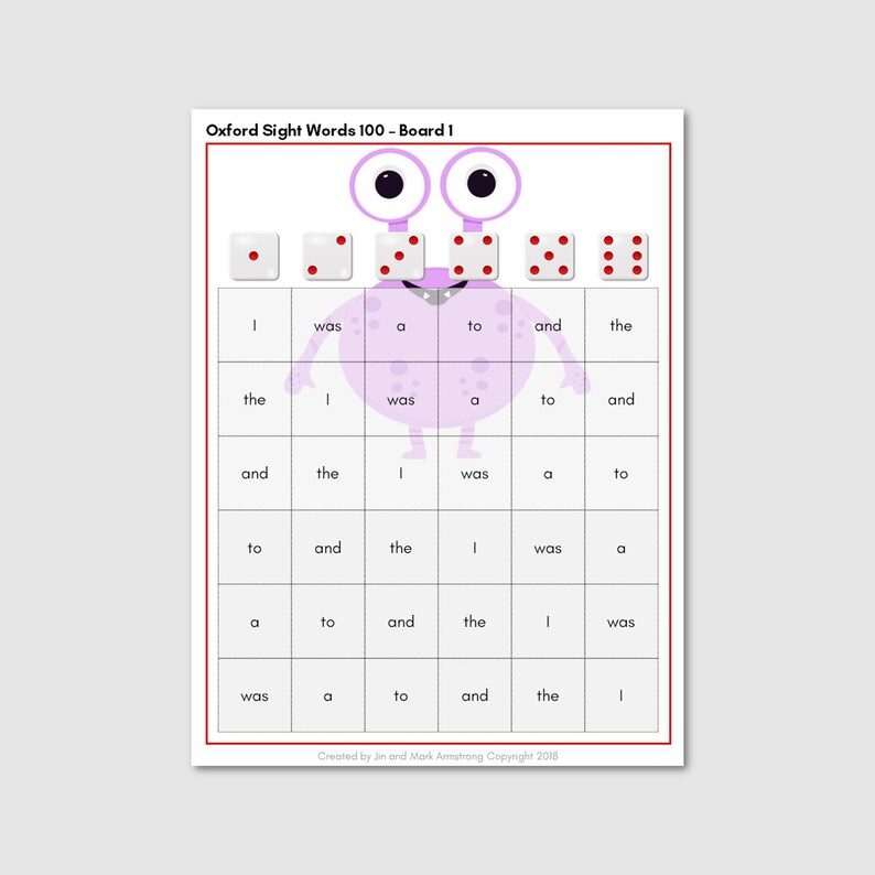 Oxford 100 Sight Word Bingo Flashcards Dominoes UNO Jenga - Etsy