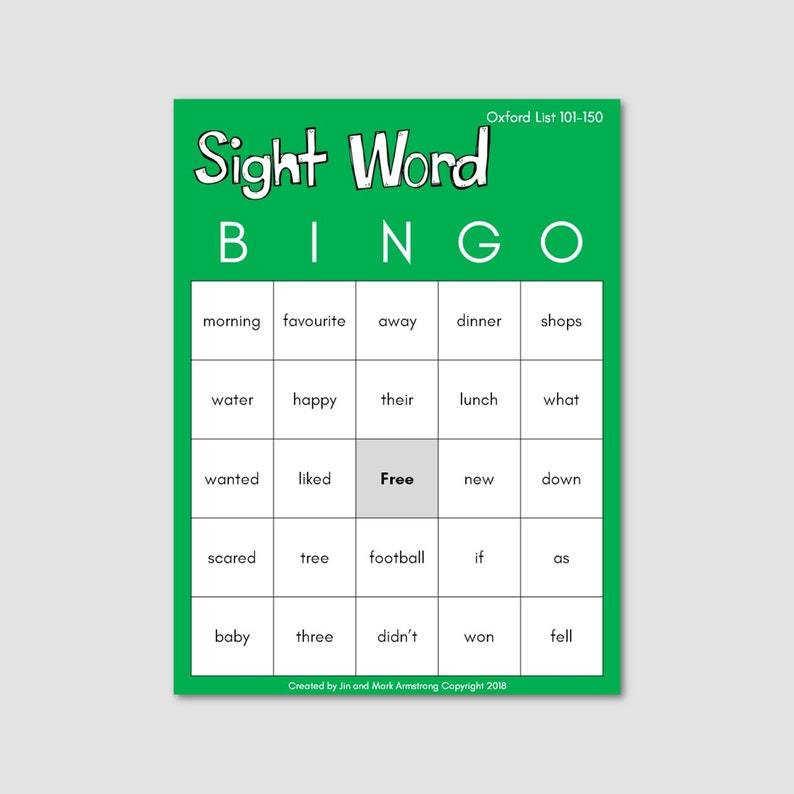 Oxford 200 Sight Word Bingo, Flashcards, Dominoes, UNO, Jenga, Checkers ...