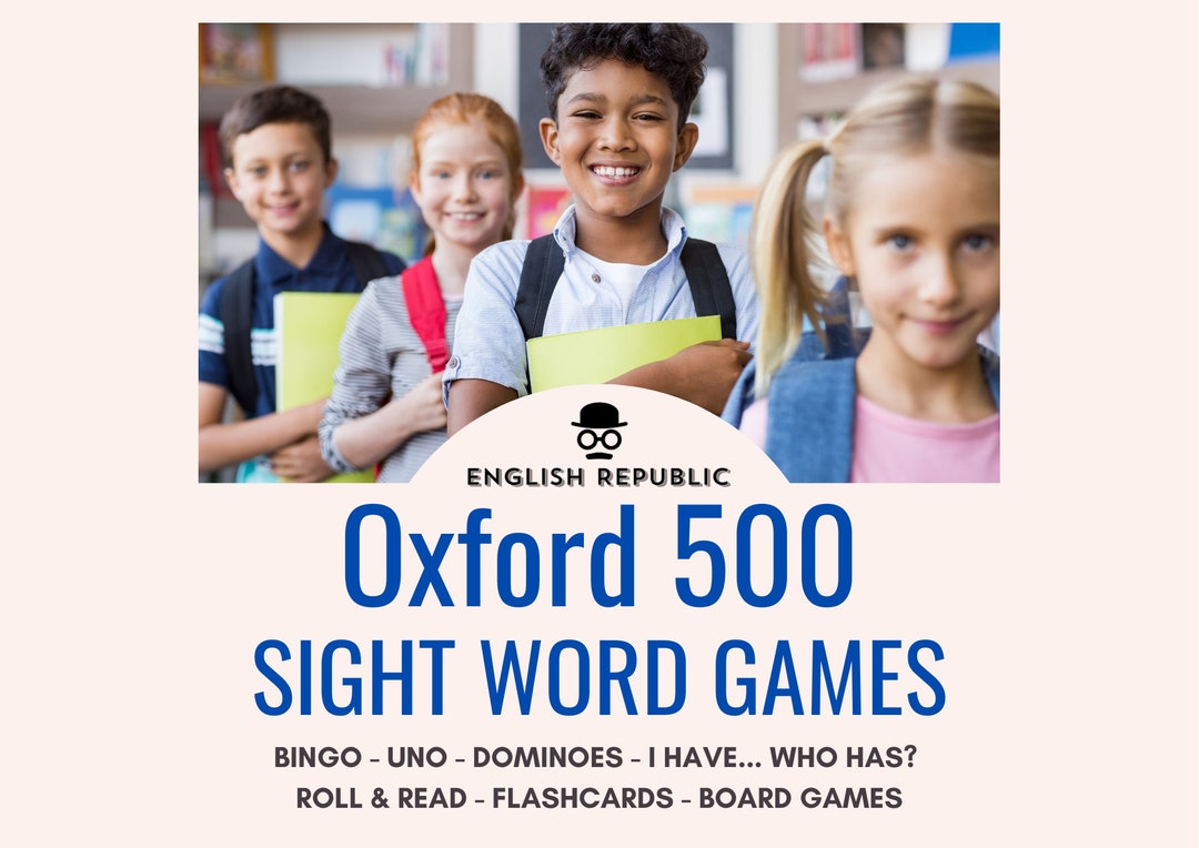 Oxford 500 Sight Word Bingo, Flashcards, Dominoes, UNO, Jenga, Checkers ...