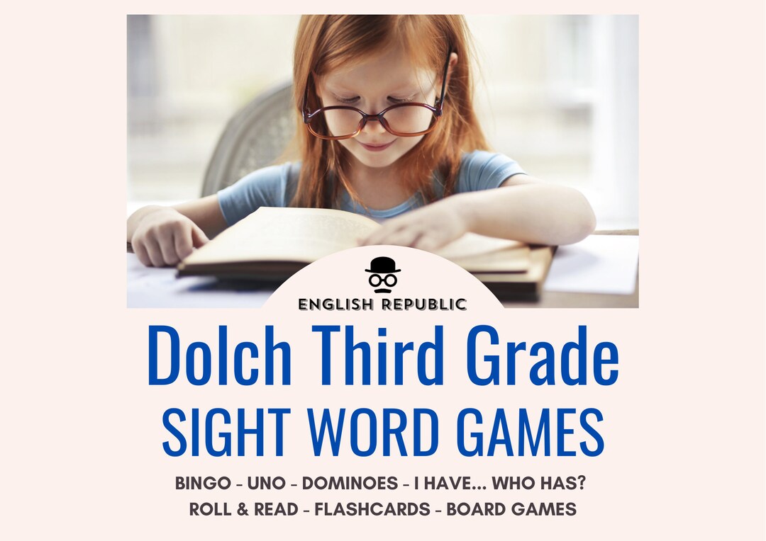 Dolch Third Grade Sight Word Bingo, Flashcards, Dominoes, UNO, Jenga ...