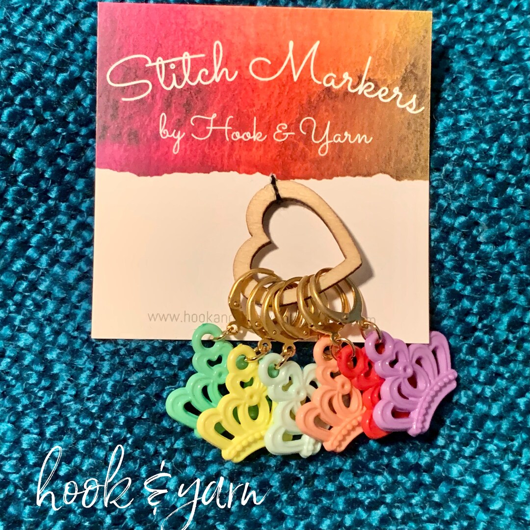 Crochet Queenknitting Queen Stitch Markers Set of 6 FREE DELIVERY - Etsy