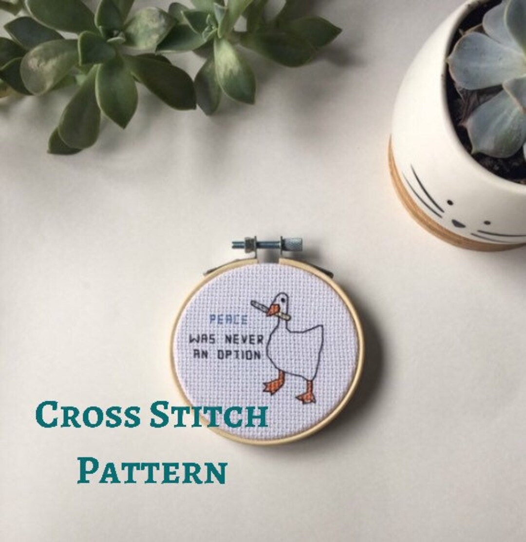 Goose - Goose Game - Peace Was Never an Option - Cross Stitch Pattern ...