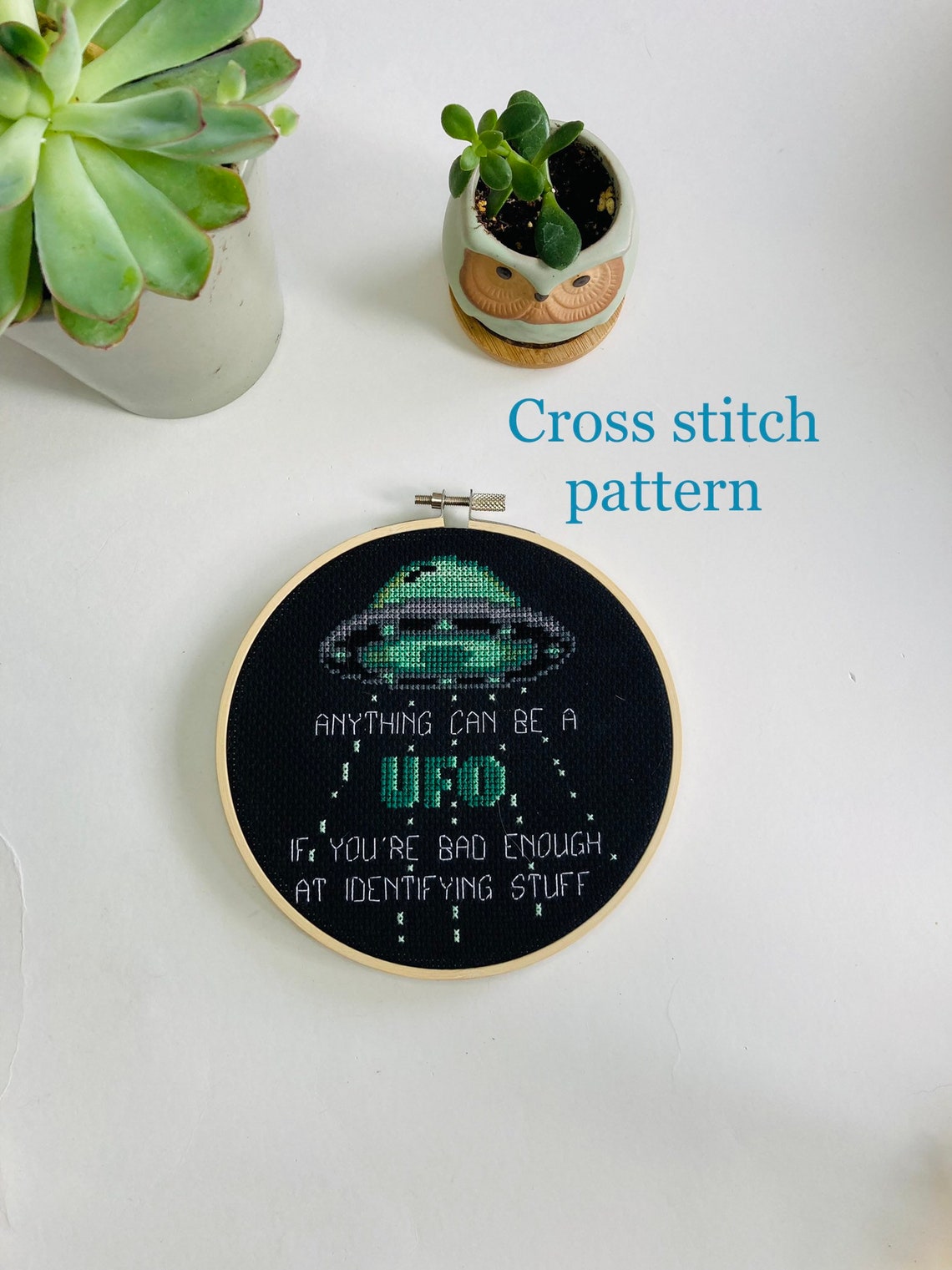 UFO Cross Stitch Pattern PDF Counted Cross Stitch - Etsy