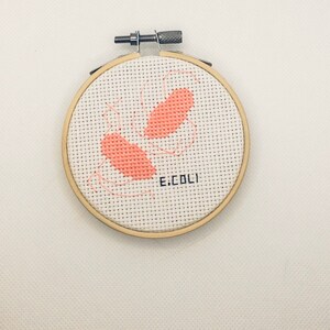 Bacteria Cross Stitch - Microorganisms - Finished Framed Cross Stitch ...