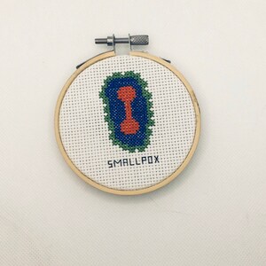 Bacteria Cross Stitch - Microorganisms - Finished Framed Cross Stitch ...