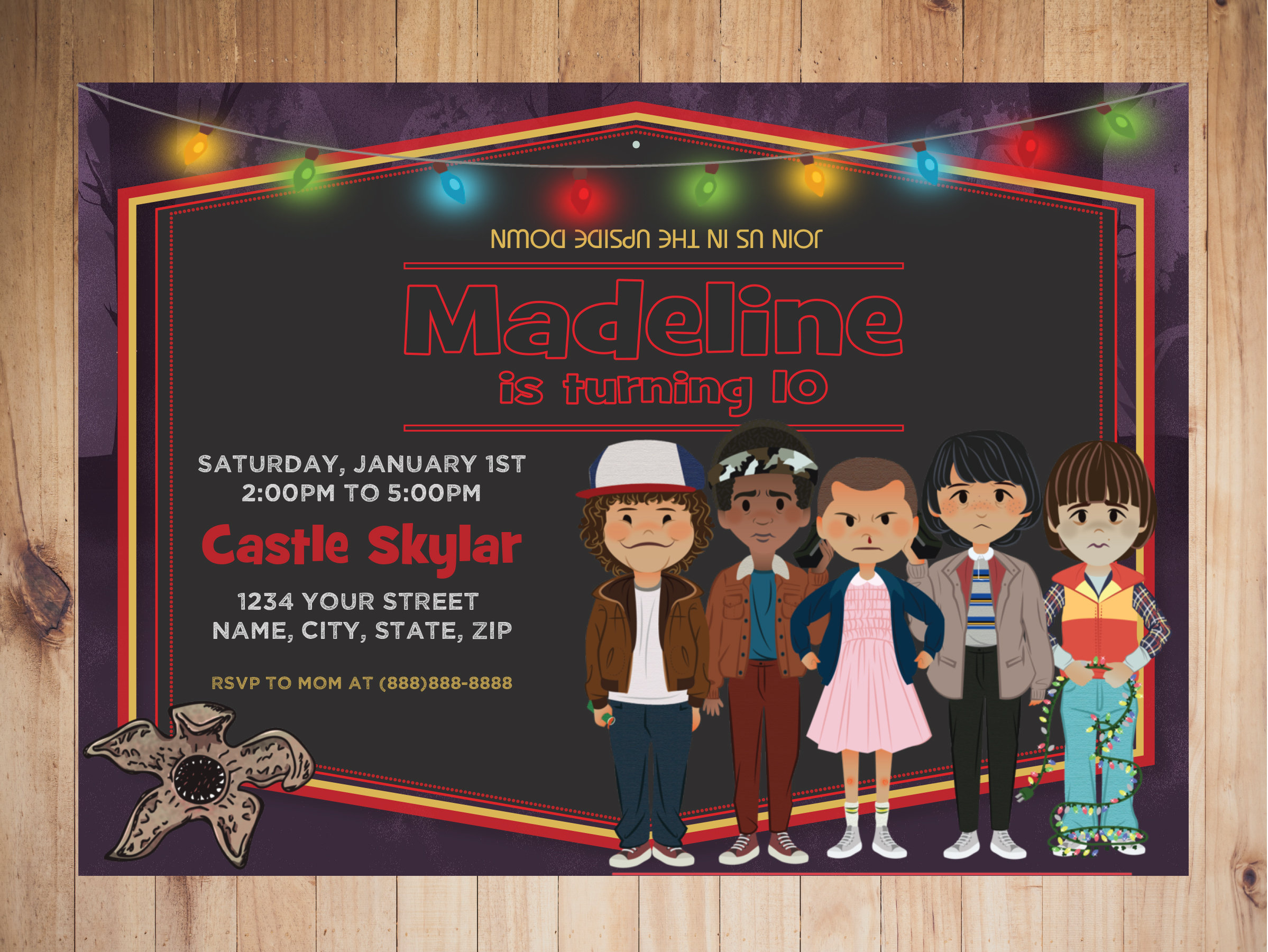 Stranger Things Birthday Invitation Stranger Things Party | Etsy