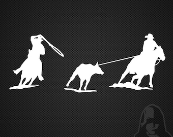 Team Roping Decal | Etsy