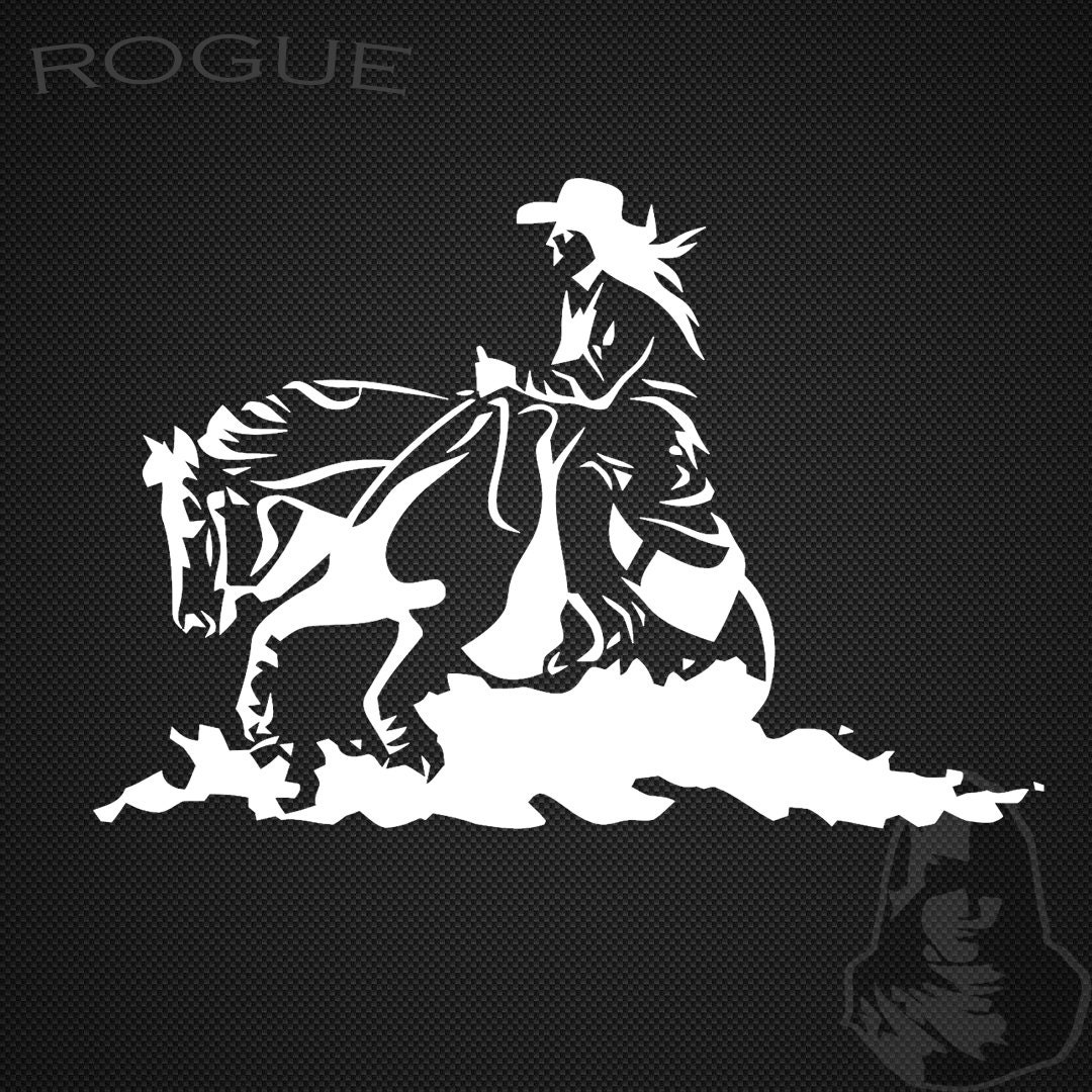 Equine Reining 2 Vinyl Decal - Etsy