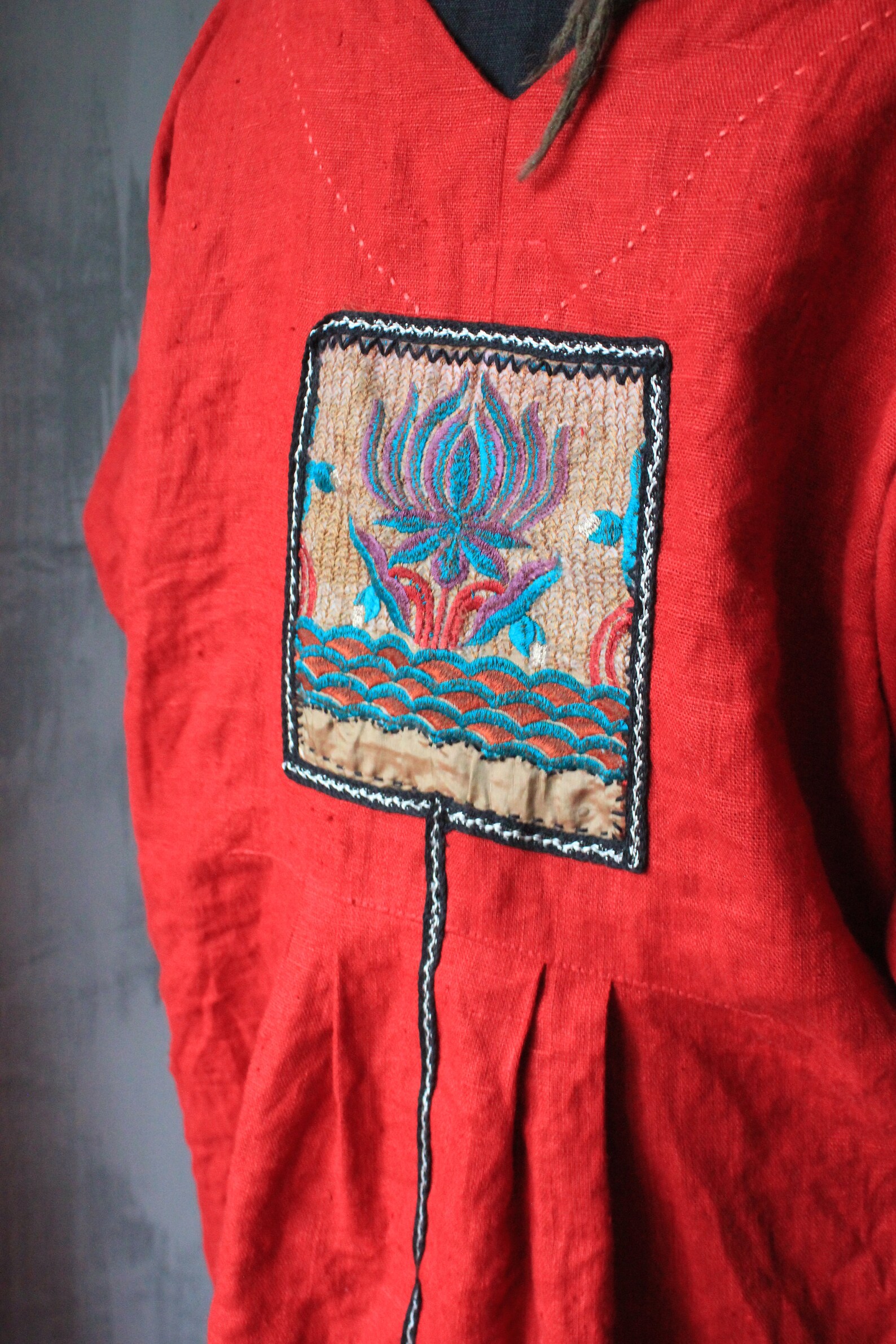 Linen Boho Coat. Luxurious Red. Linen Cardigan. - Etsy