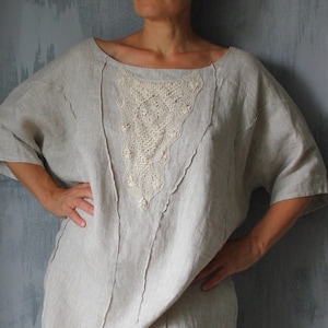 Embroidered Linen Dress: Natural Boho Designer Handmade Maxi - Etsy