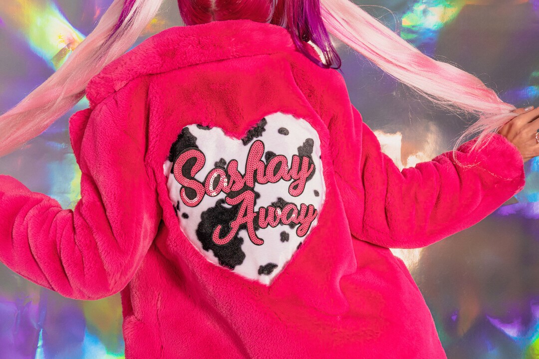 Rupauls Sashay Away Cow Print Heart Coat: Handmade Rave Festival Jacket ...
