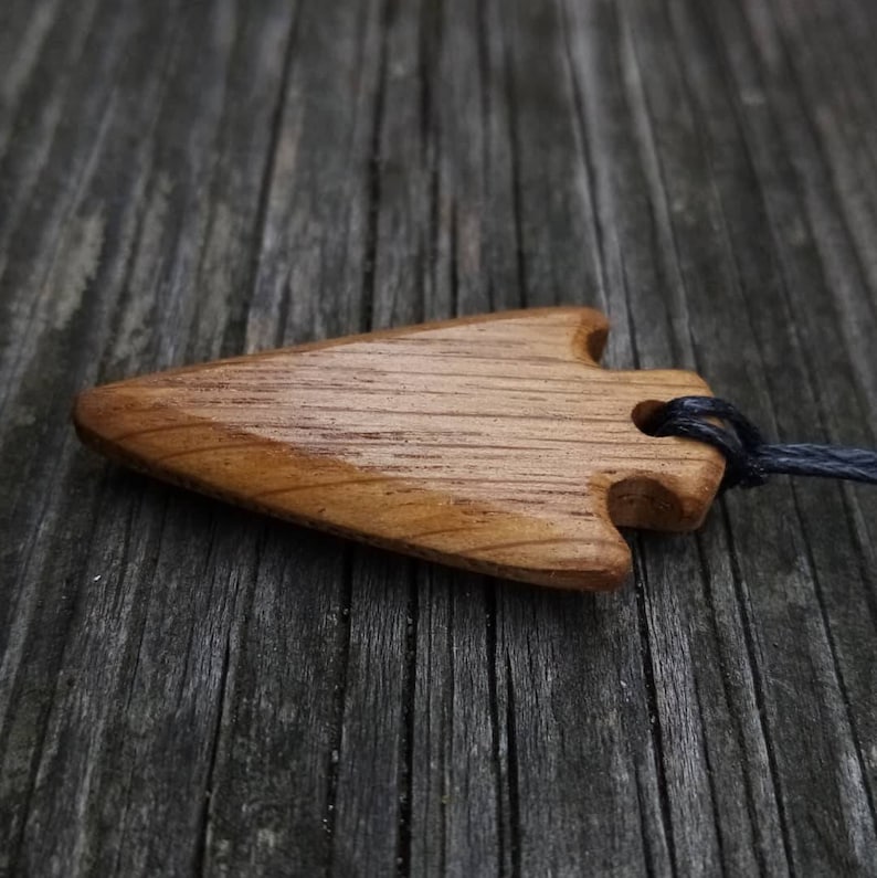 Arrow Pendant Necklace Arrow Head Pendant Necklace Wooden | Etsy