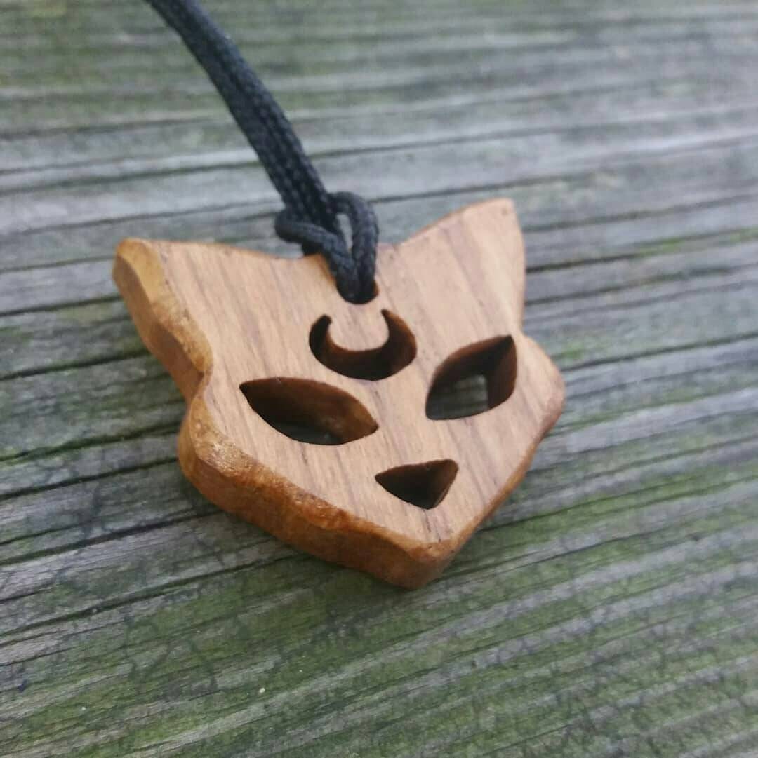 Cat Pendant, Cat Necklace, Magical Necklace, Witch Jewelry, Cat Head ...