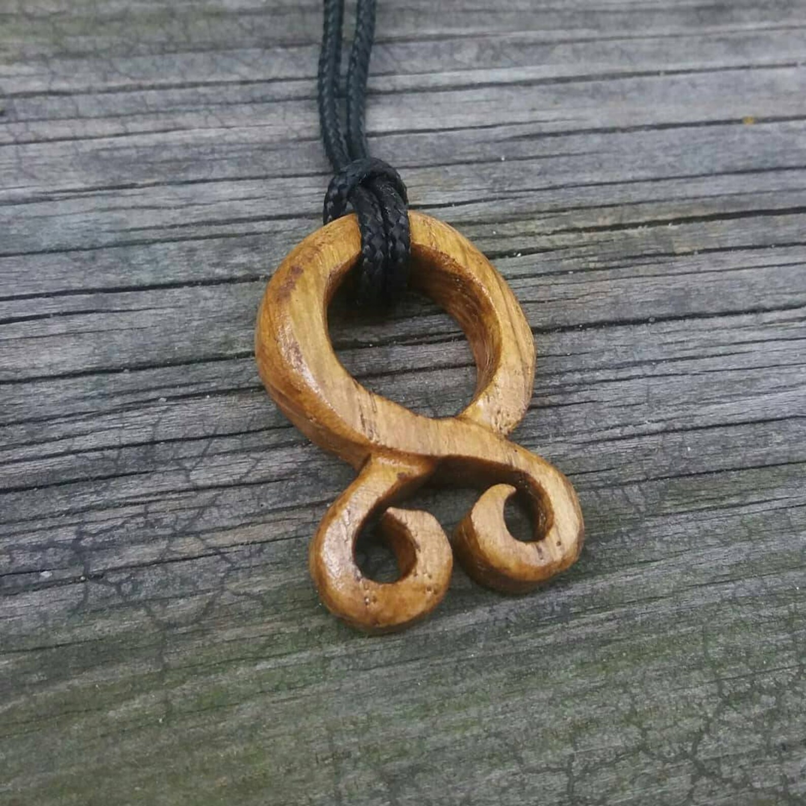 Handmade Oak Troll Cross Necklace: Pagan Amulet Pendant - Etsy