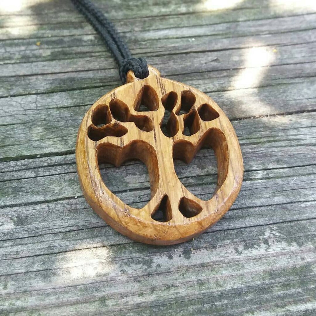 Tree of Life, Tree of Life Pendant, Tree of Life Necklace, Wooden Tree ...