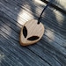 Alien Pendant Necklace Alien Head Wooden Alien Necklace - Etsy