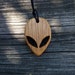 Alien Pendant Necklace Alien Head Wooden Alien Necklace - Etsy