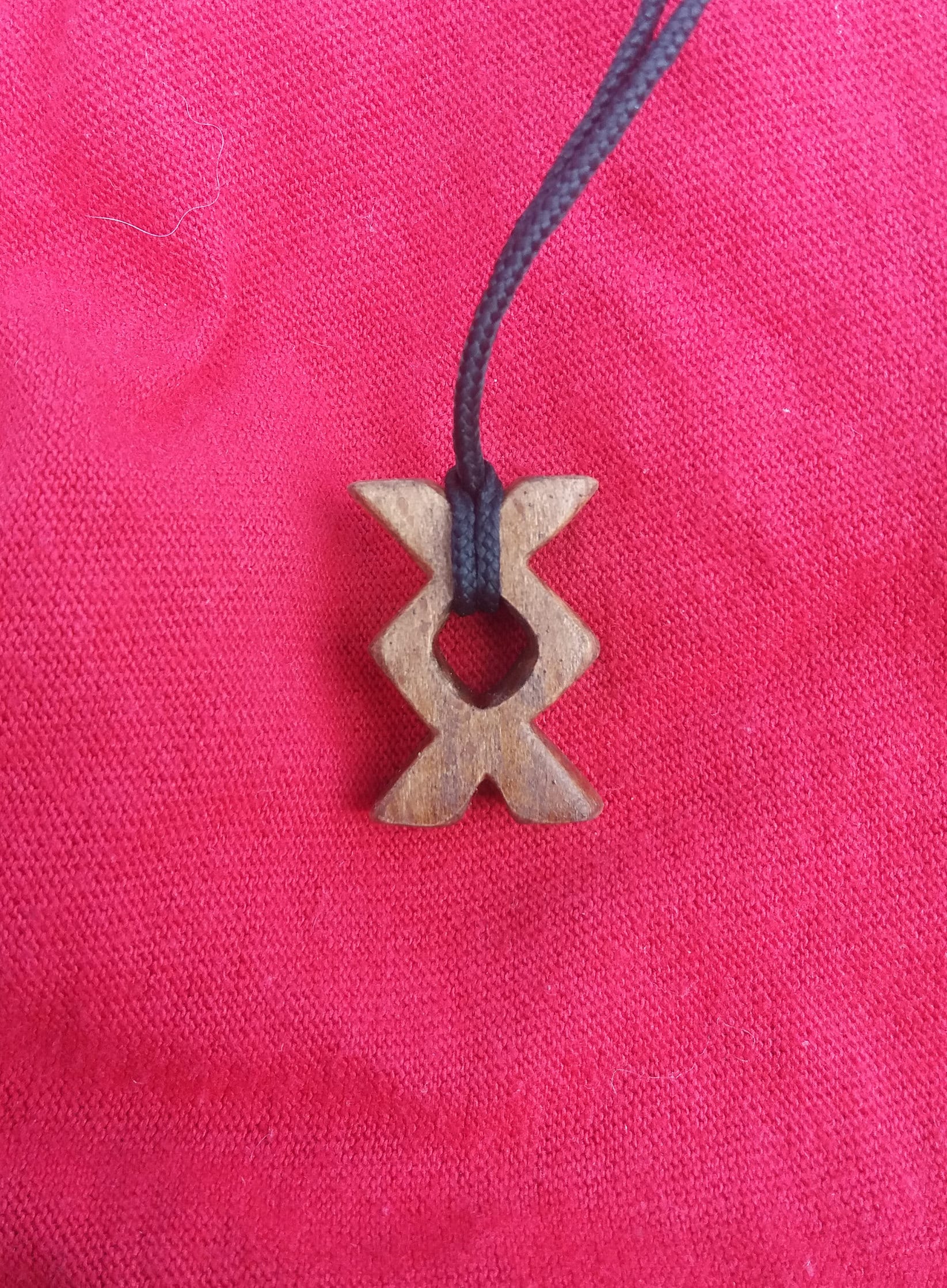 Inguz Rune, Wooden Inguz Rune, Pagan Pendant, Pagan Necklace, Rune ...