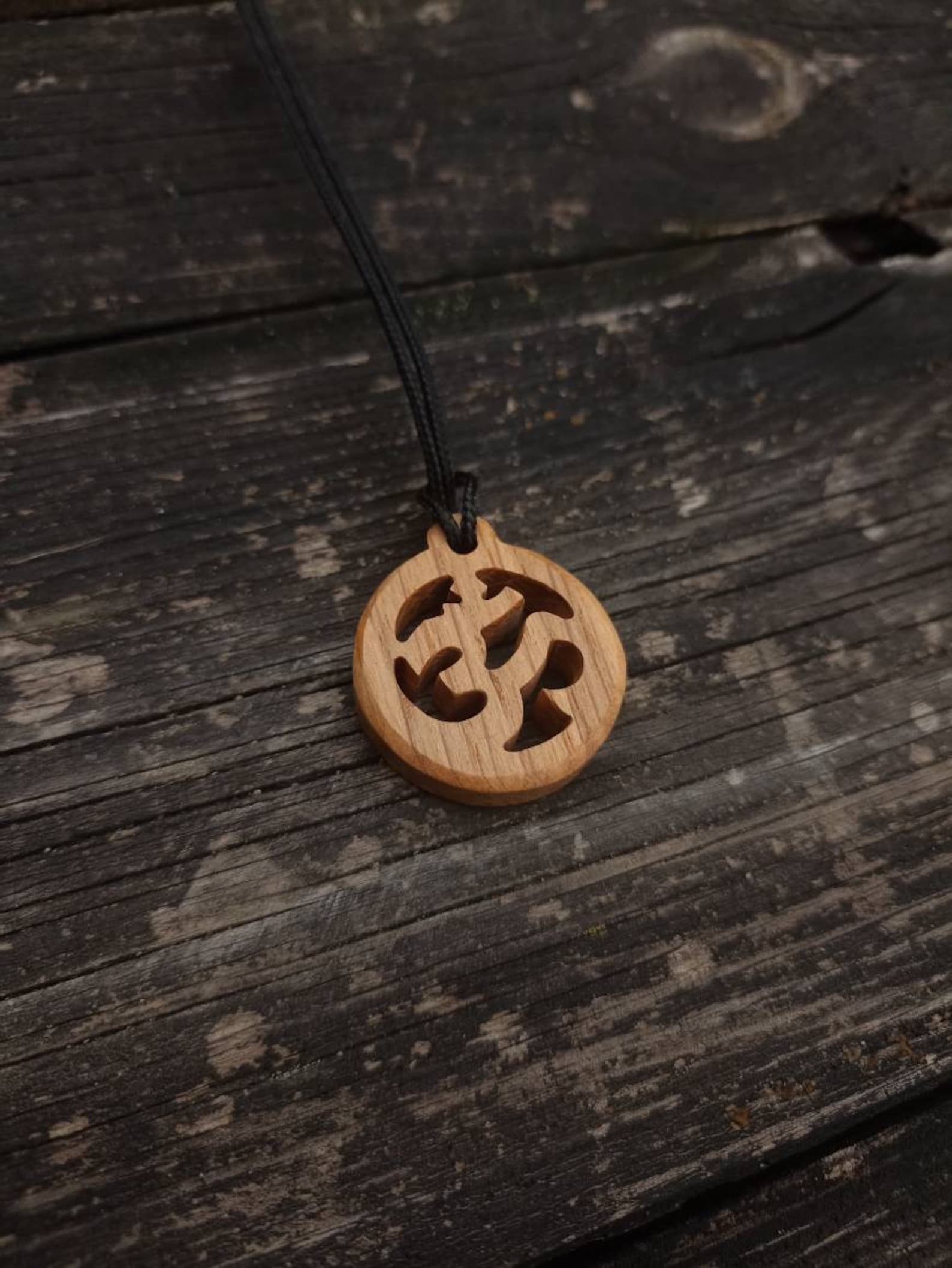 Om Necklace Om Pendant Wooden Om Pendant Om Symbol - Etsy