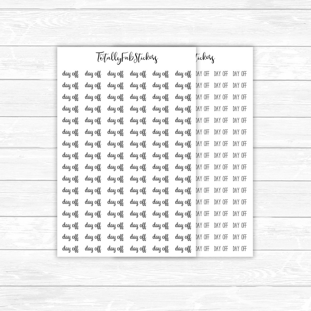 SC-7 // Day off Script Planner Stickers - Etsy