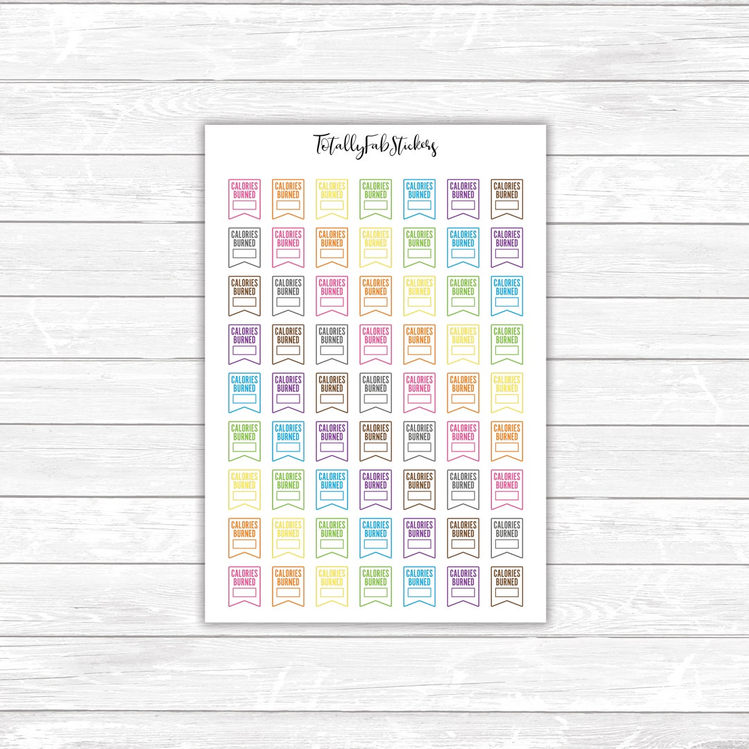 FU-22 // Calories Burned Tracker Planner Stickers - Etsy