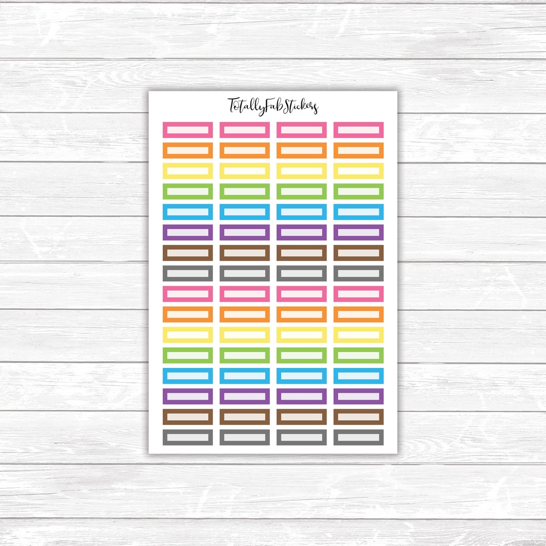 FU-75 // Blank Small Rectangle Planner Stickers - Etsy