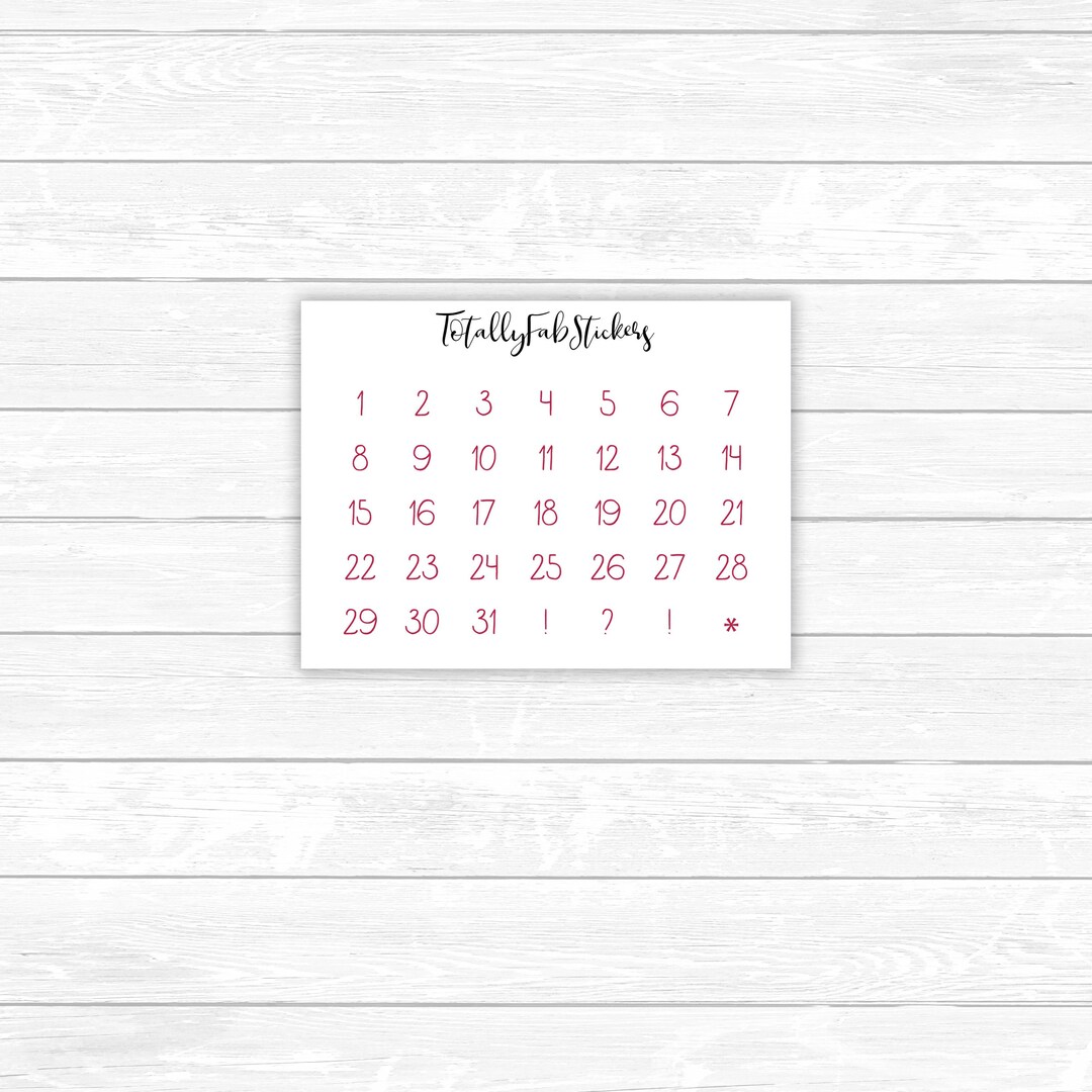 CY23-12 // Viva Magenta . Color of the Year Small Simple Number Planner ...