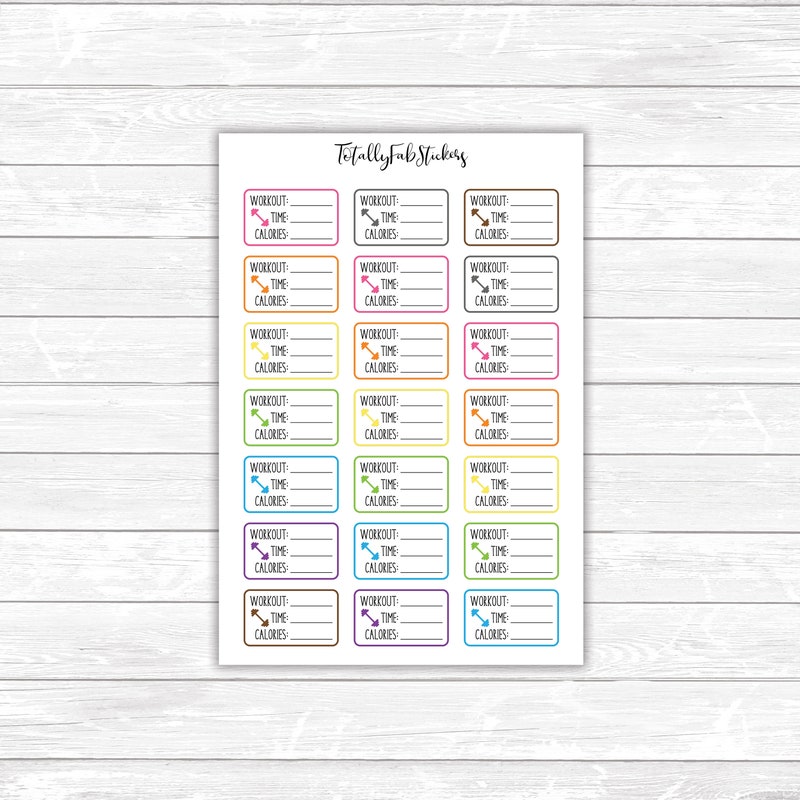 Workout Stickers - Etsy
