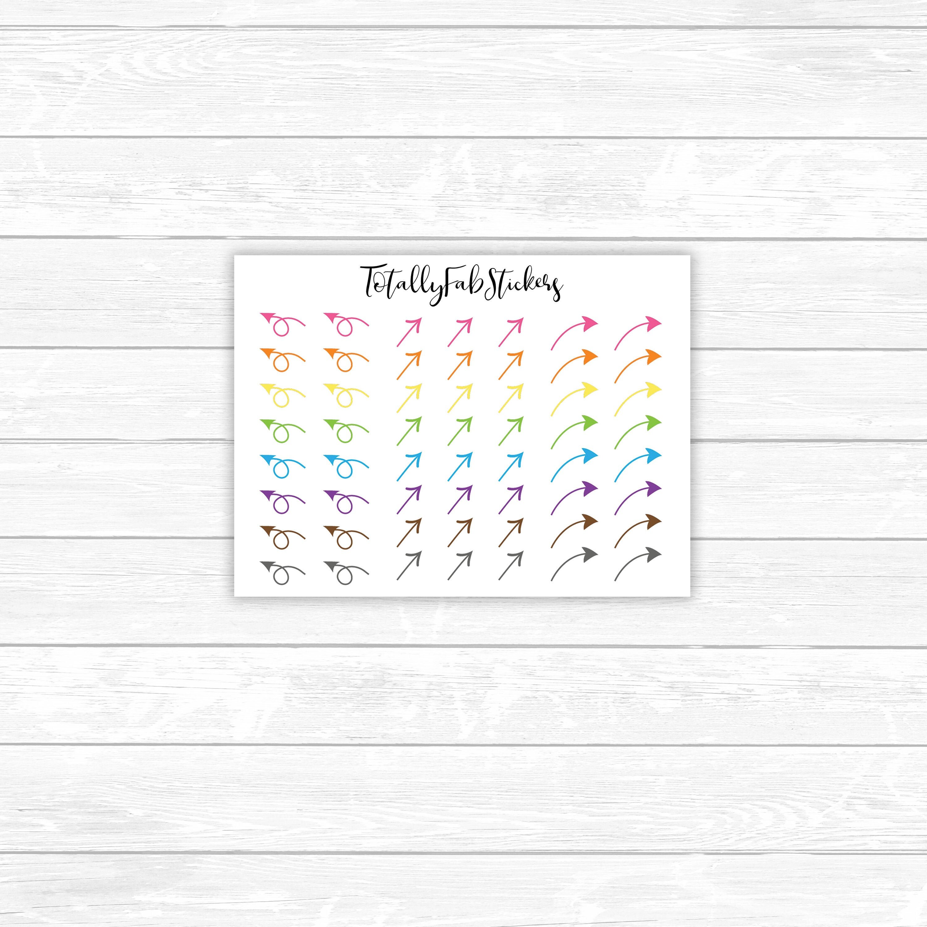 TR-6 // Tiny Transparent Arrow Planner Stickers | Etsy