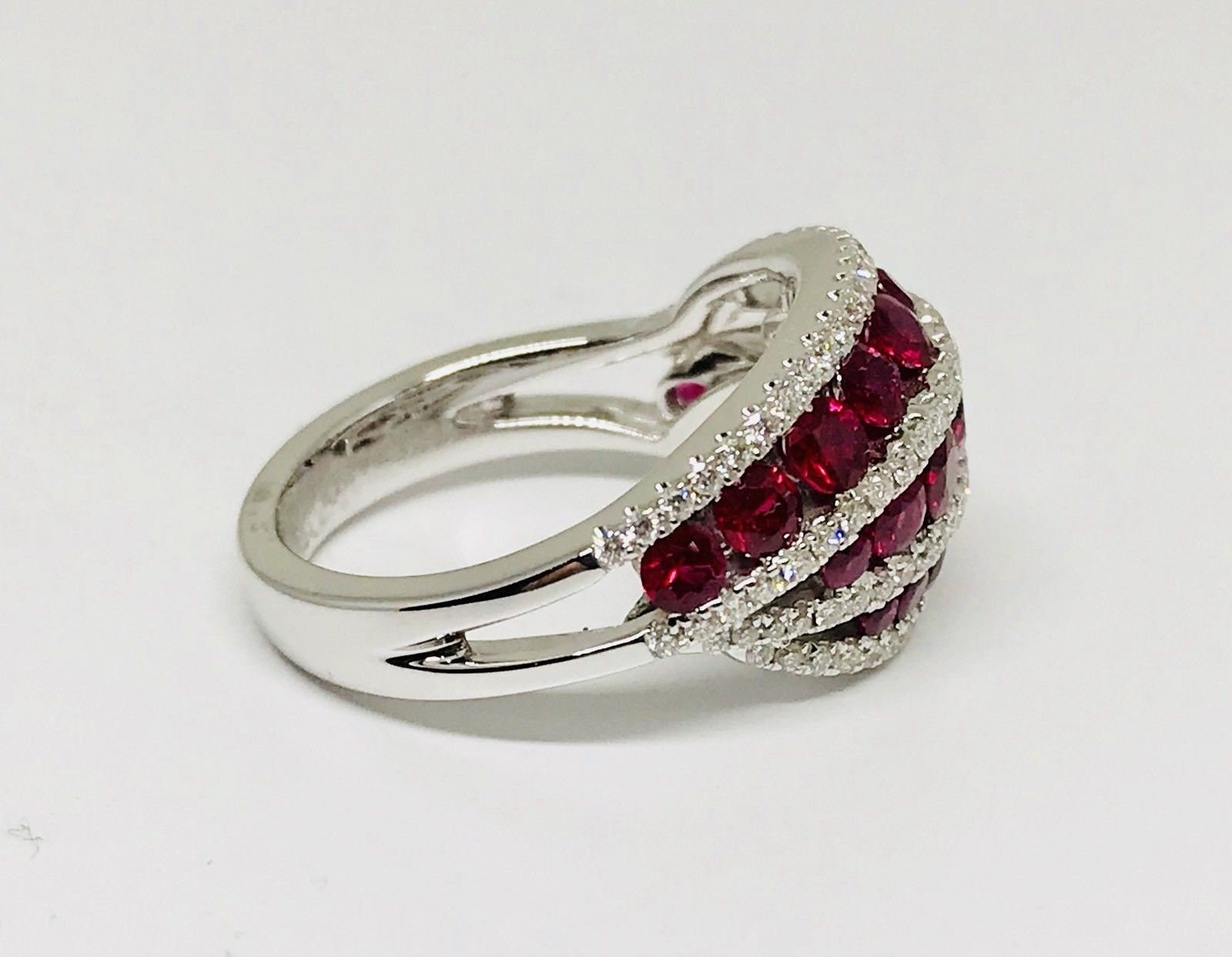 Gregg Ruth 18K WG Pigeon Blood Ruby Diamond Ring 1.90ct Ruby 0.48ct ...